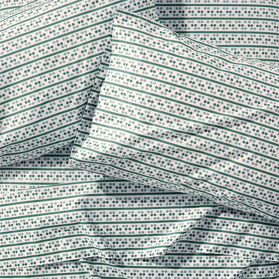Modern Organic Patterned Teal Queen Kids Sheet Set + Reviews | Crate & Kids