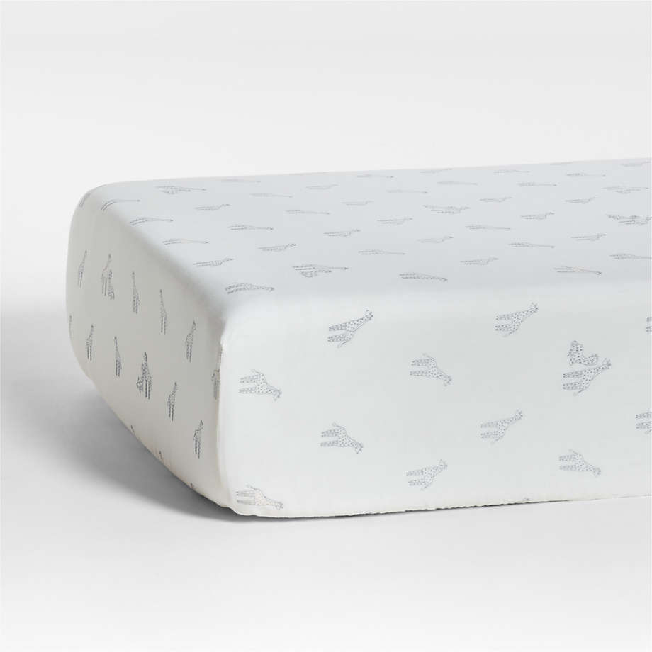 Supersoft Giraffe Organic Cotton Baby Crib Fitted Sheet | Crate & Kids