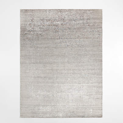 Giverny Wool and Viscose Hand-Knotted Natural Area Rug 6'x9' | Crate ...