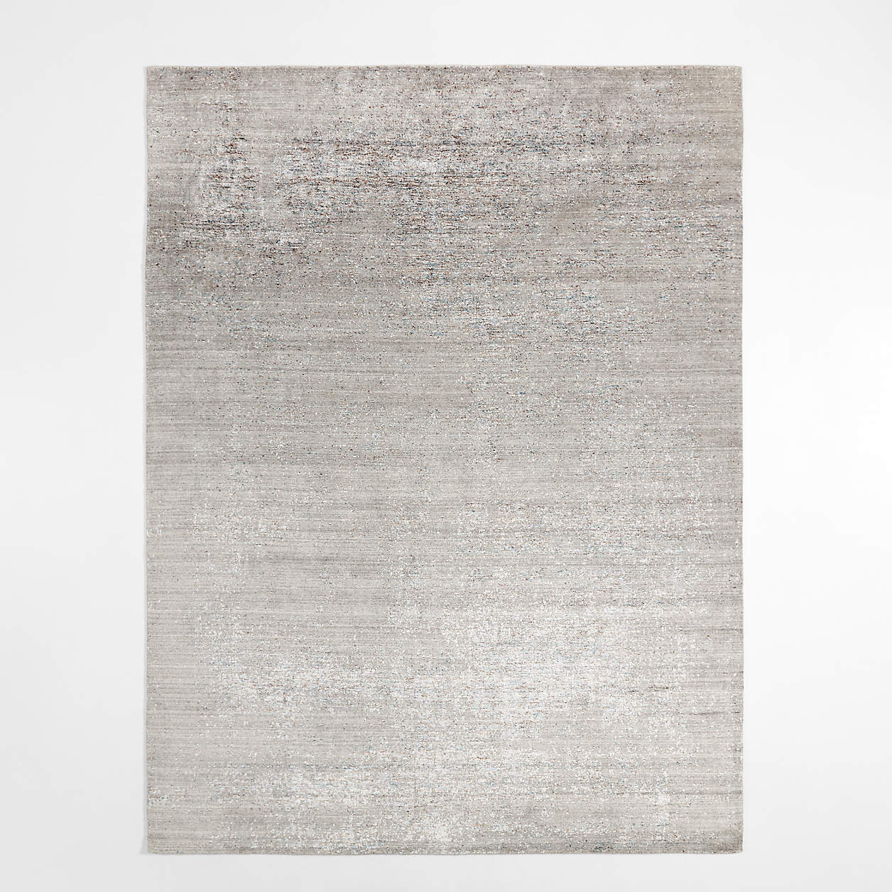 Giverny Wool and Viscose Hand-Knotted Carbon Grey Area Rug 10'x14 ...