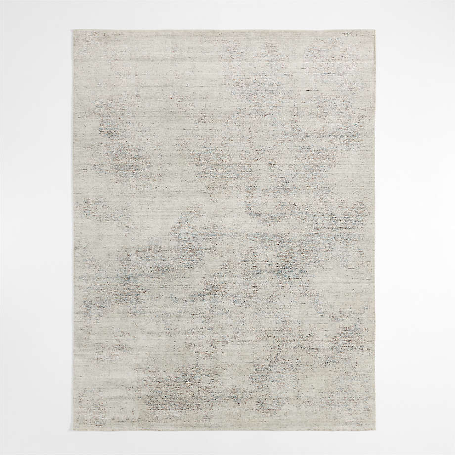 Giverny Wool and Viscose Hand-Knotted Natural Area Rug 8'x10' | Crate ...
