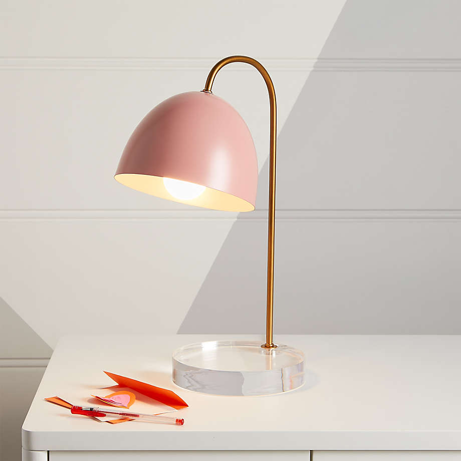 Glam Pink and Gold Kids Desk Lamp + Reviews | Crate & Kids