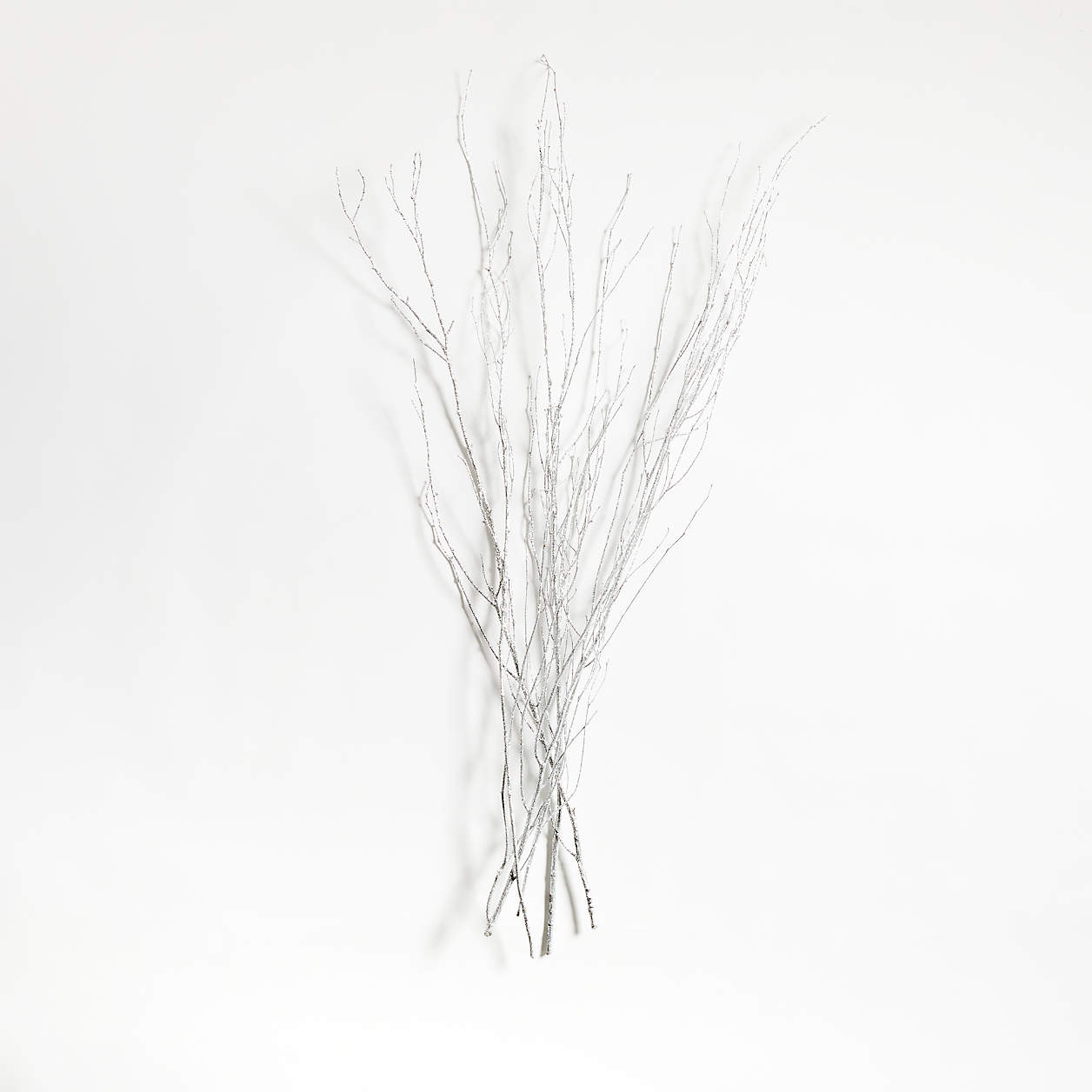 White Glitter Branch 4' + Reviews | Crate & Barrel