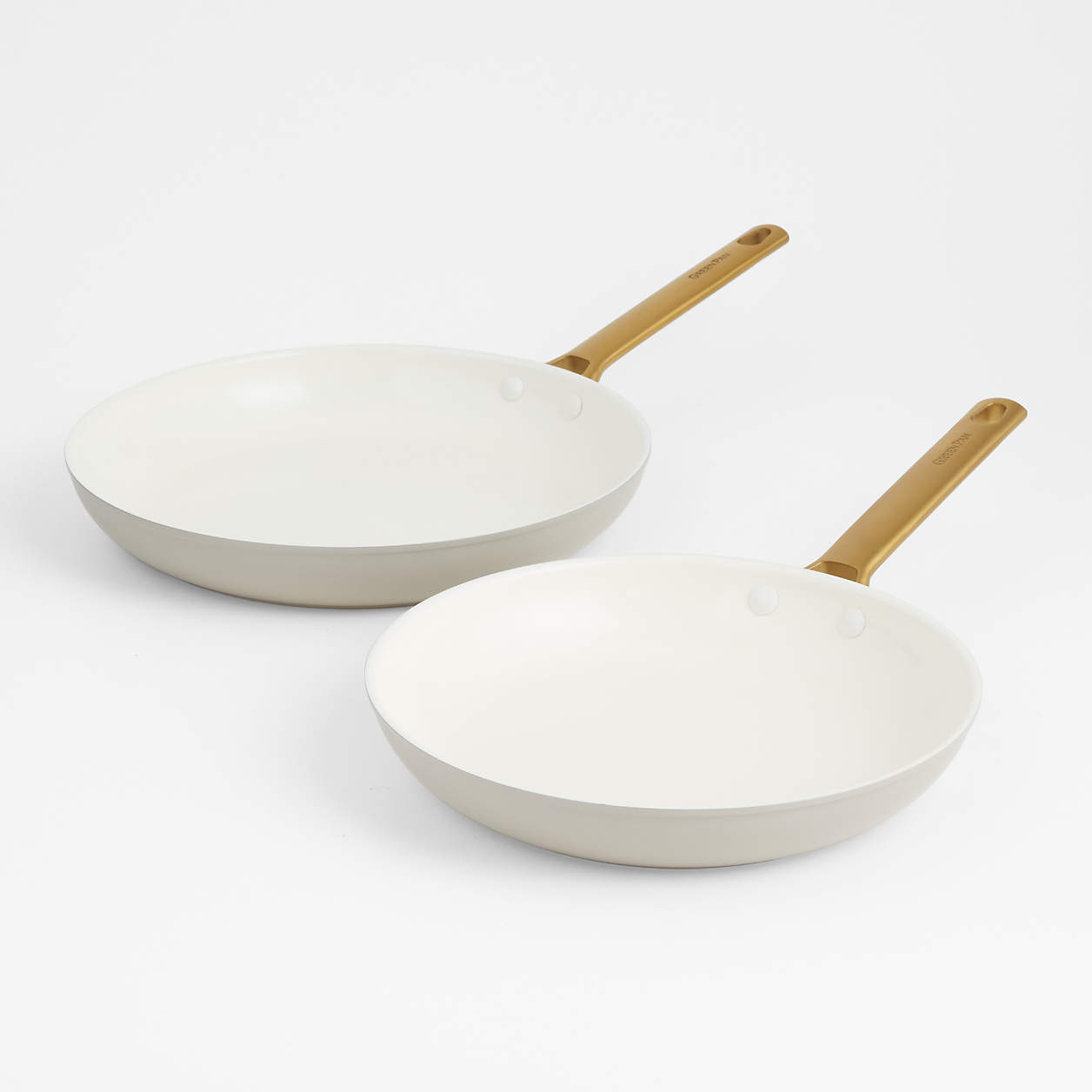 GreenPan Reserve Taupe 2-Piece 10" and 12" Non-Stick Ceramic Fry Pan ...