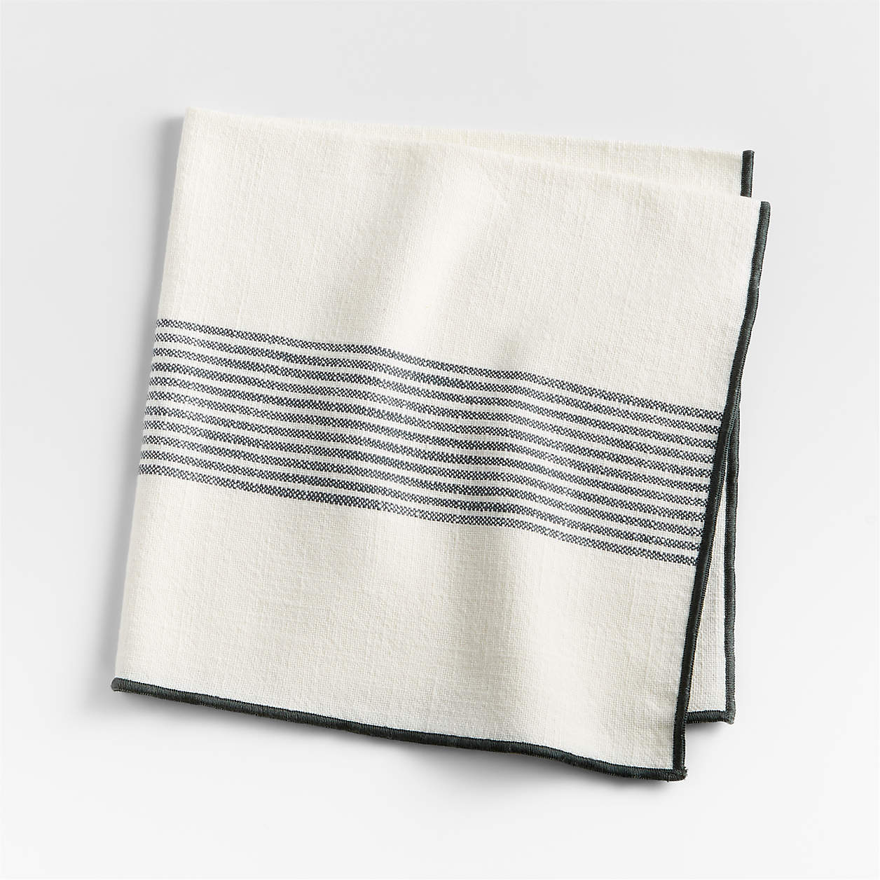 Green-Striped Merrow-Stitch Organic Cotton Christmas Napkin + Reviews ...