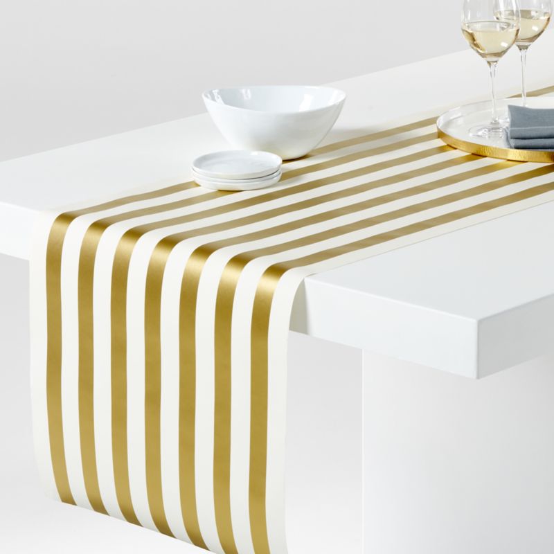 Gold Stripe Paper Runner | Crate & Barrel