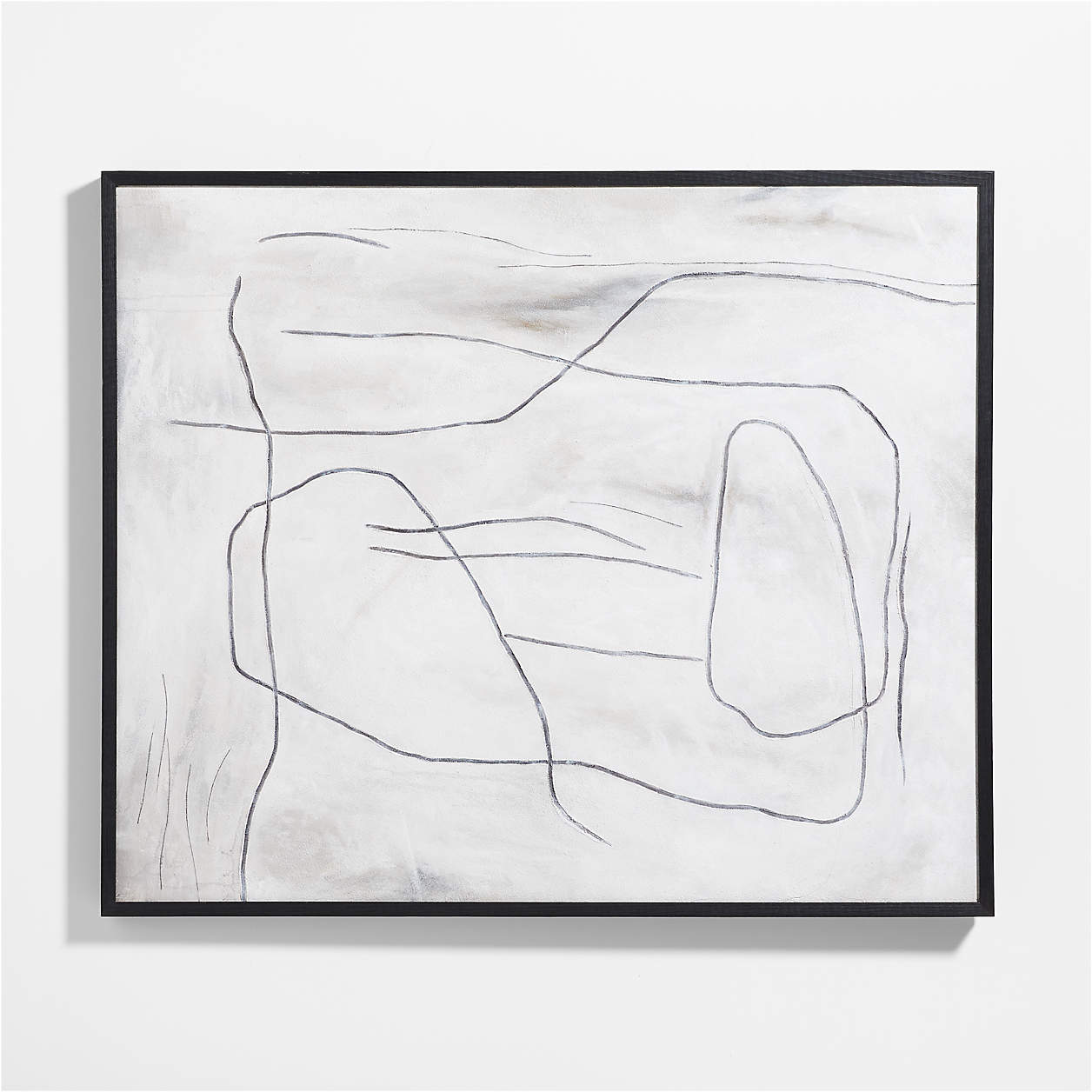 "Good Things" Framed White & Black Abstract Hand-Painted Wall Art 50 ...