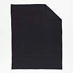 Grace Ink Black Organic Linen Blend 70"x55" Throw Blanket + Reviews ...