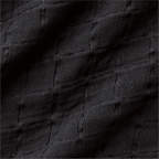 Grace Ink Black Organic Linen Blend 70"x55" Throw Blanket + Reviews ...