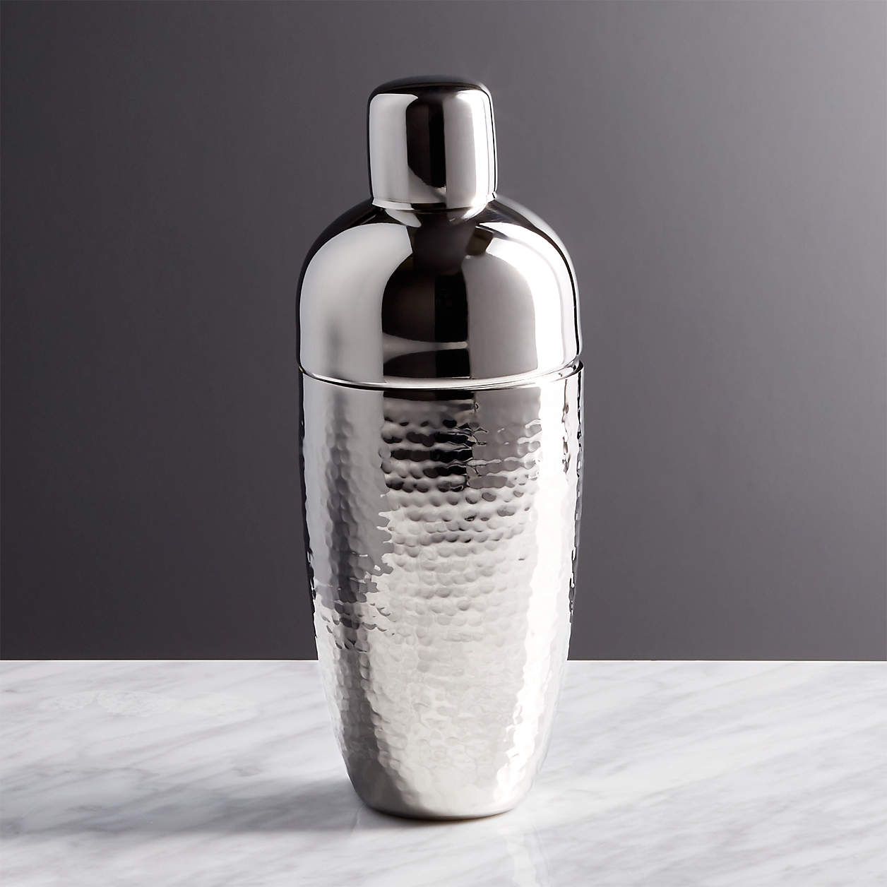 Graham Hammered Metal Cocktail Shaker + Reviews | Crate & Barrel