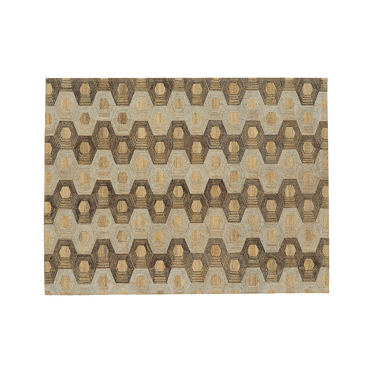 Grammercy 9x12 Hexagon Rug + Reviews | Crate & Barrel