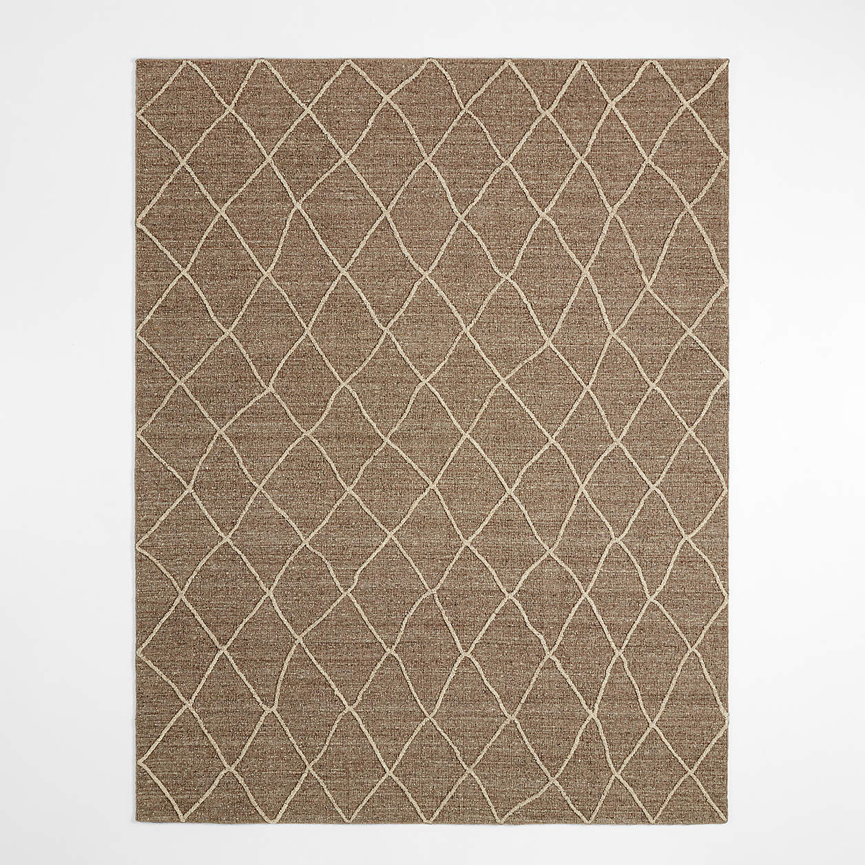 Granada Wool Handwoven Sandstone Brown Area Rug 10'x14' | Crate & Barrel