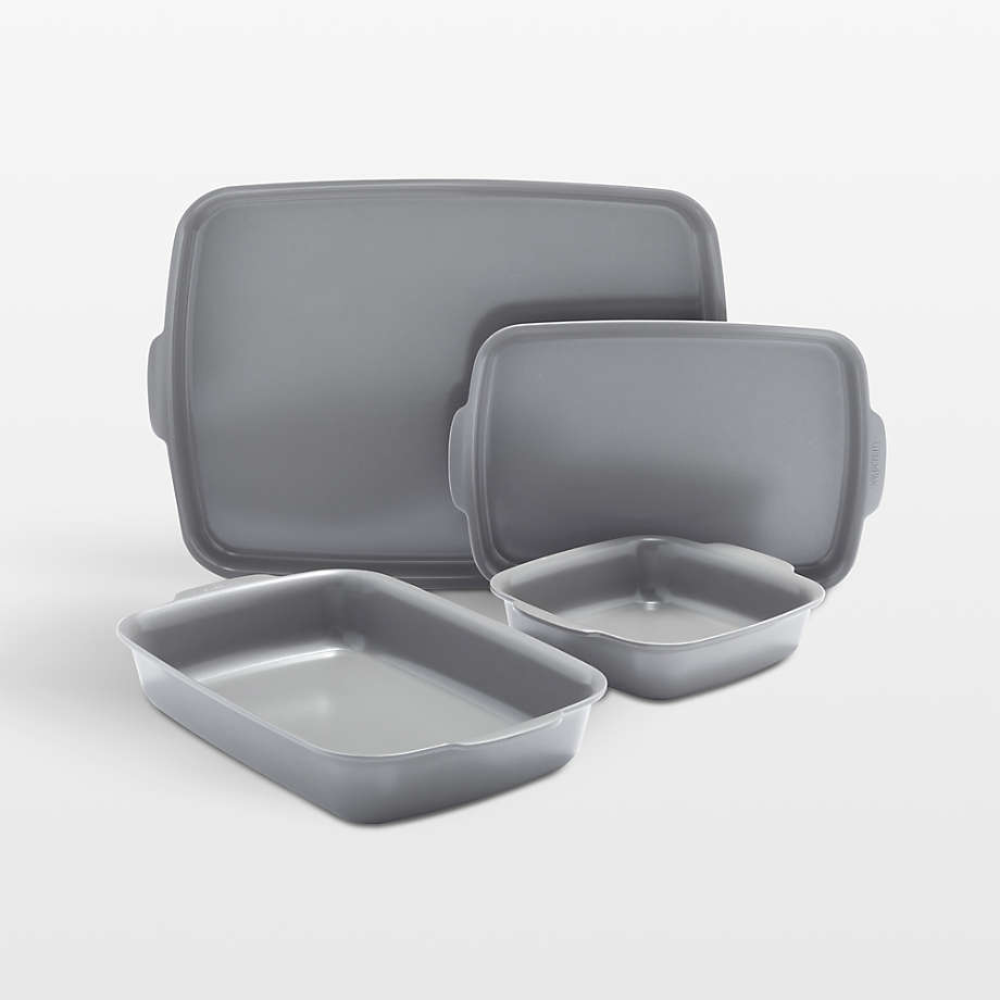 GreenPan Elite Ovenware Dark Grey 4-Piece Set | Crate & Barrel