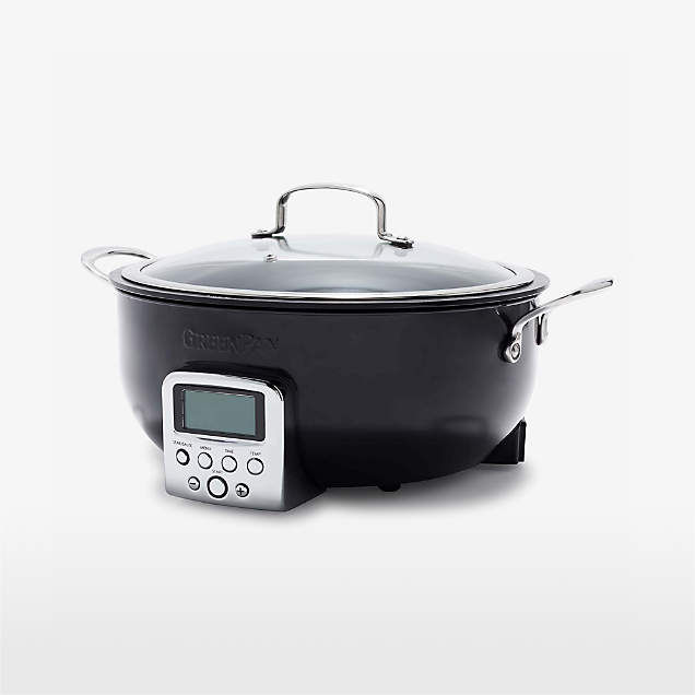 GreenPan Elite Black Slow Cooker + Reviews | Crate & Barrel