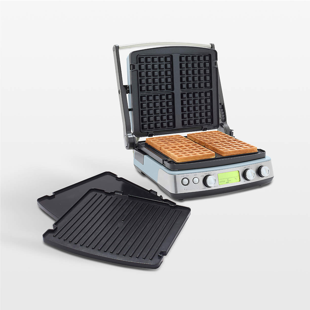 GreenPan Elite Blue Haze 7-in-1 Grill, Griddle and Waffle Maker ...