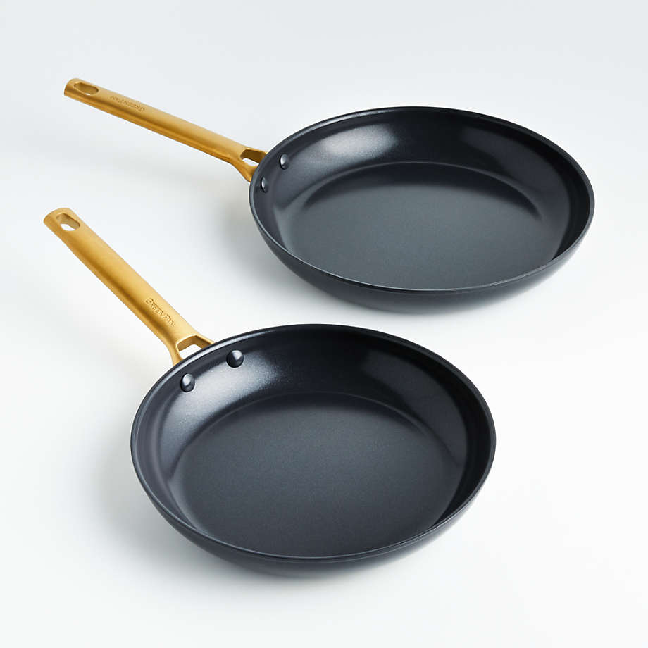 GreenPan Reserve Black 2-Piece 10" and 12" Ceramic Non-Stick Frying Pan ...