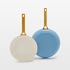 GreenPan Reserve Sky Blue Frying Pans, Set of 2 + Reviews | Crate & Barrel