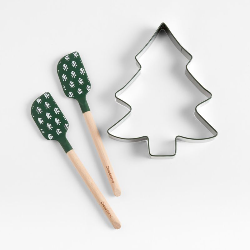 Green Trees Baking Set | Crate & Barrel