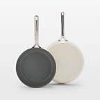 Greenpan GP5 Cloud Cream Hard-Anodized Ceramic Non-Stick 9.5" and 11" Fry Pan Set + Reviews ...