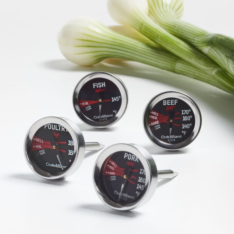 Crate & Barrel by Taylor Grill Button Thermometers, Set of 4 + Reviews ...