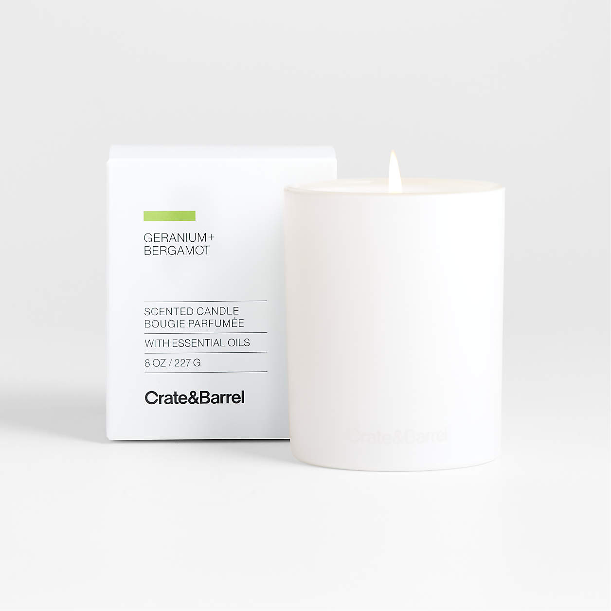 Geranium + Bergamot Candle + Reviews | Crate & Barrel