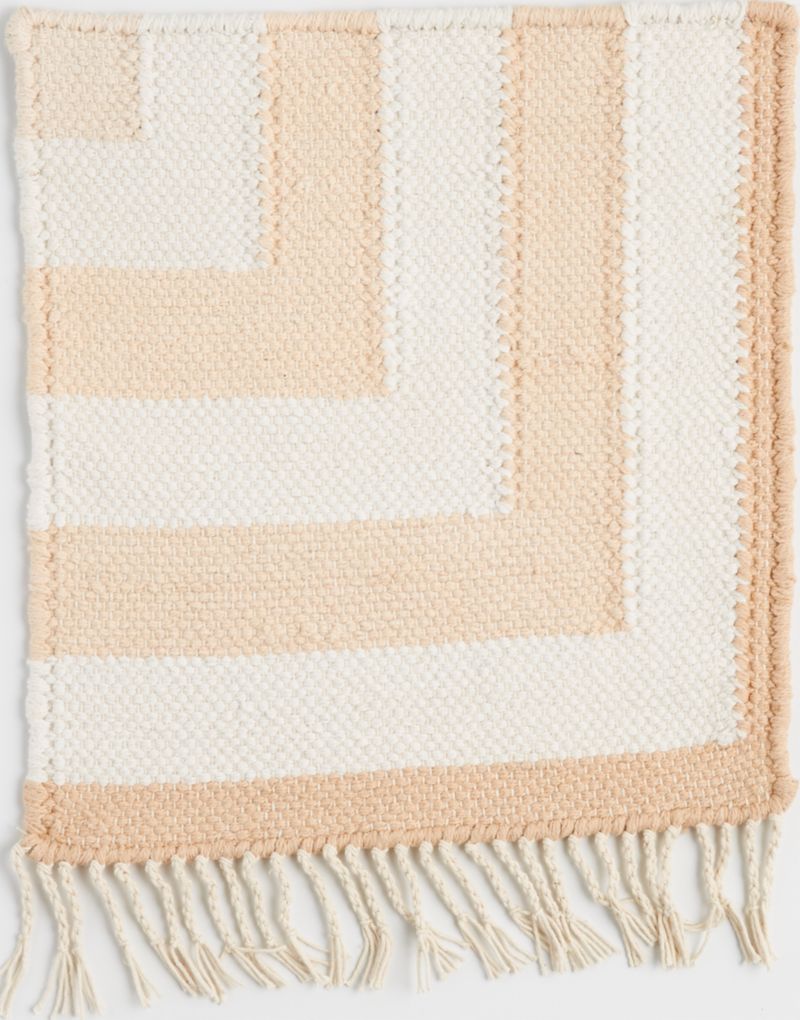 Groovy Tuesday Handwoven Pink Geometric Kids Rug by Leanne Ford 12"x12 ...