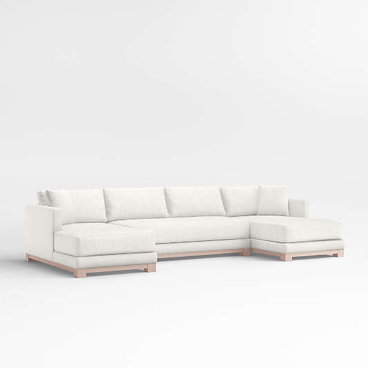 Gather Wood Base Sectional Sofas | Crate & Barrel
