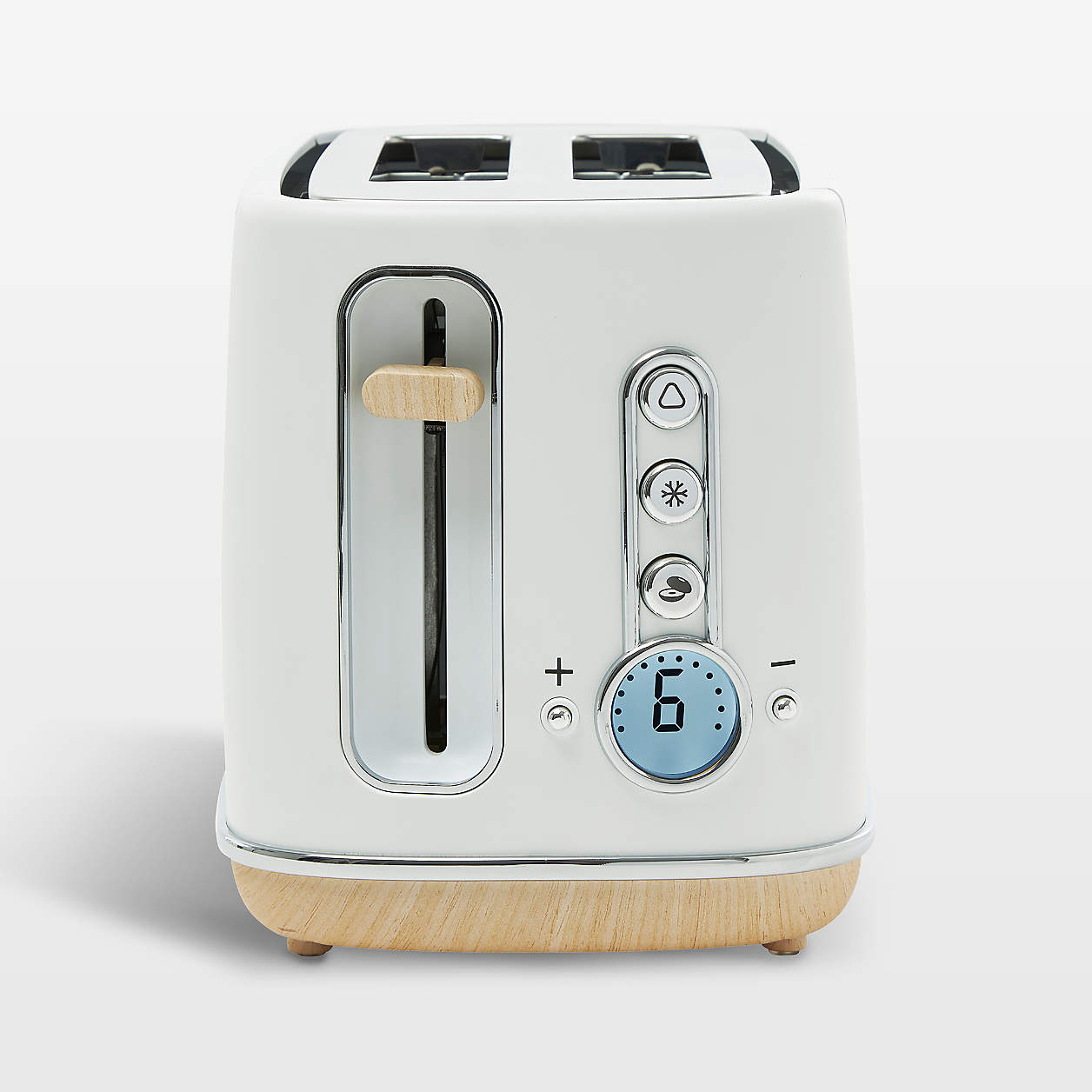 Haden Dorchester Matte White 2-Slice Toaster + Reviews | Crate & Barrel