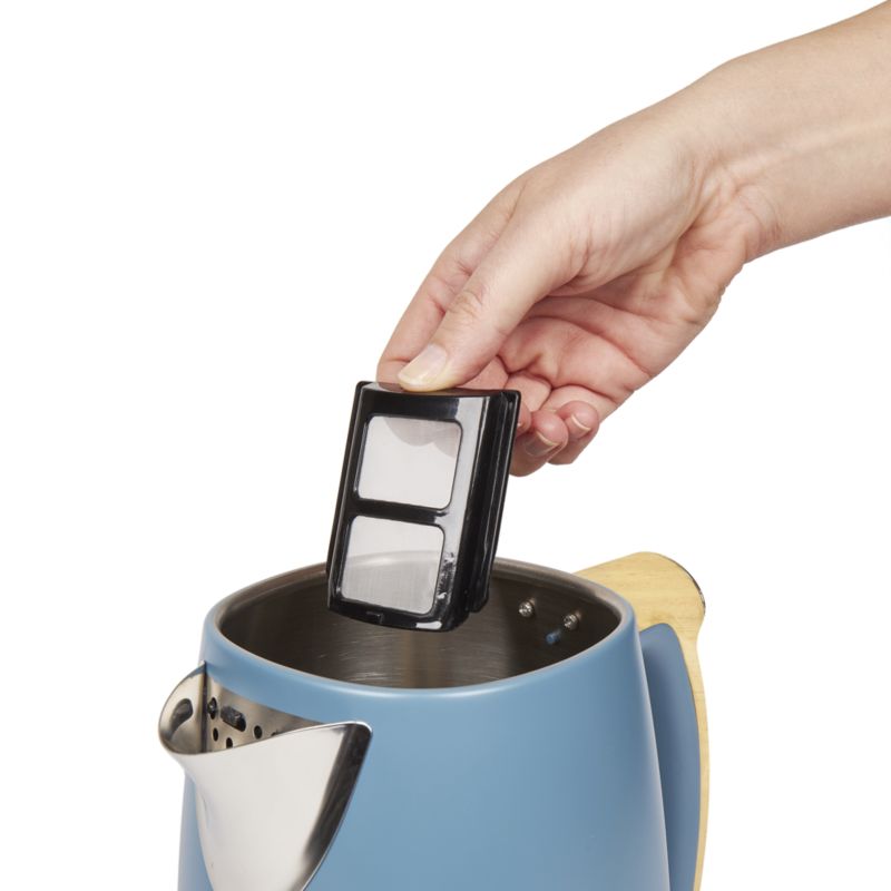 HADEN Heritage Stone Blue Electric Tea Kettle | Crate & Barrel