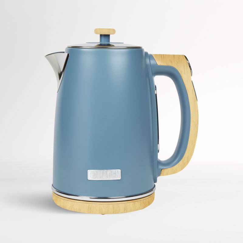 HADEN Heritage Stone Blue Electric Tea Kettle | Crate & Barrel