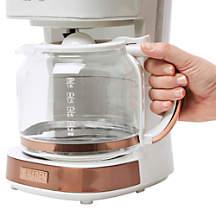 HADEN Heritage Ivory and Copper 12-Cup Programmable Coffee Maker ...