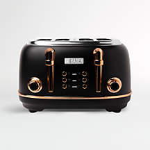 HADEN Heritage Black and Copper 4-Slice Toaster + Reviews | Crate & Barrel