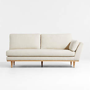 White mid century couch store
