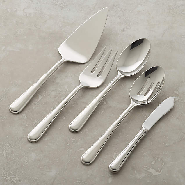 Clark Satin 4-Piece Serving Set | Crate & Barrel