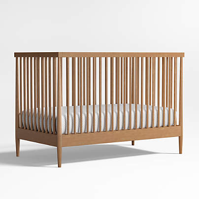 Bodie Natural Oak Wood Baby Crib | Crate & Kids