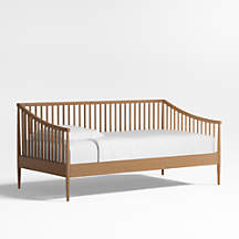 Hampshire Natural Brown Wood Spindle Kids Daybed + Reviews | Crate & Kids