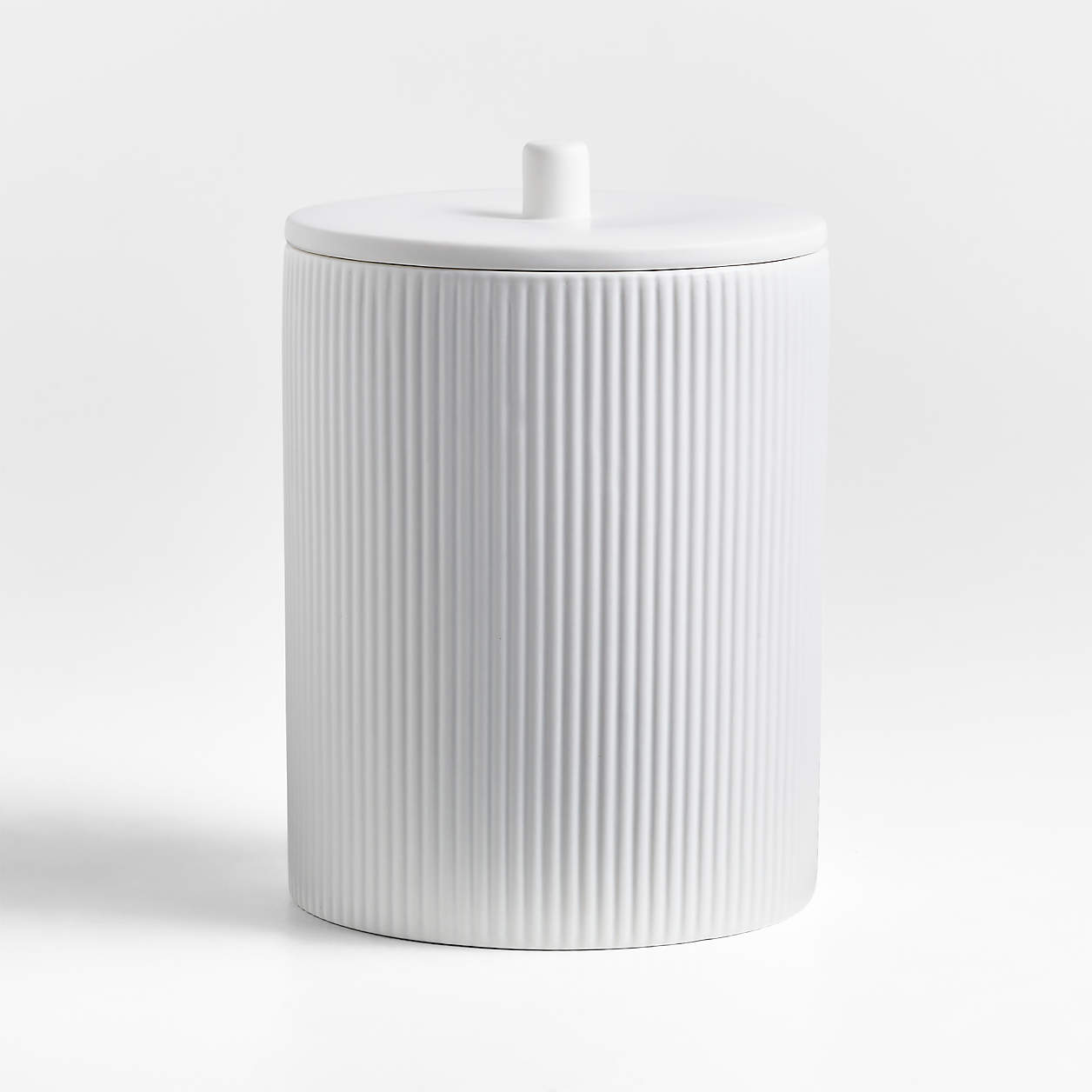 Hanno Large Textured Ceramic Canister | Crate & Barrel Canada