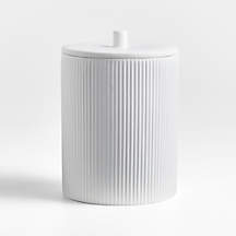 Hanno Large Textured Ceramic Canister + Reviews | Crate & Barrel