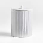 Hanno Large Textured Ceramic Canister + Reviews | Crate & Barrel