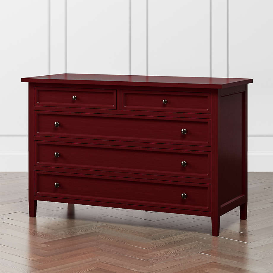 Harbor Red 5-Drawer Dresser + Reviews | Crate & Barrel