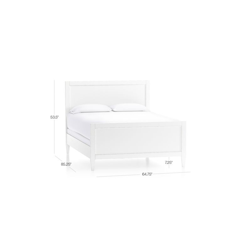Harbor White Queen Bed + Reviews | Crate & Barrel