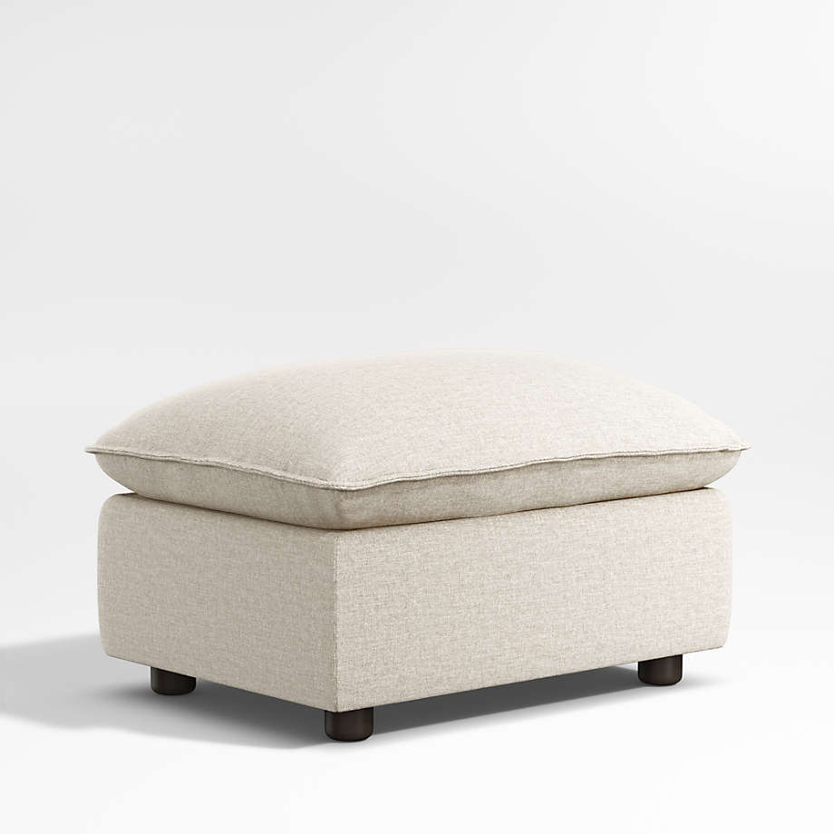 Harbour Natural Flange Nursery Storage Ottoman | Crate & Kids