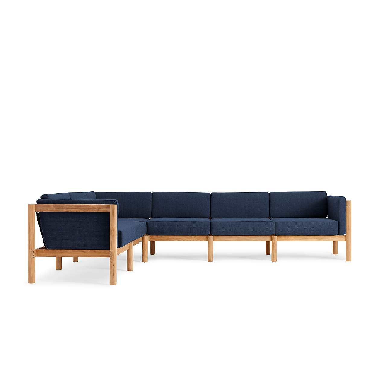 Neighbor Haven Navy Blue 6-Piece Outdoor Sectional Sofa + Reviews ...