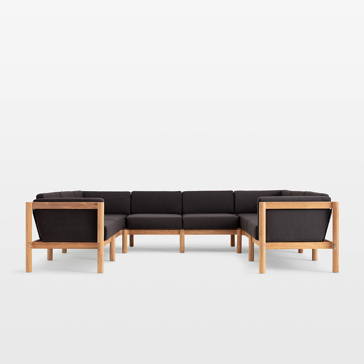 Neighbor Haven Coal 8-Piece U-Shaped Outdoor Sectional Sofa + Reviews ...