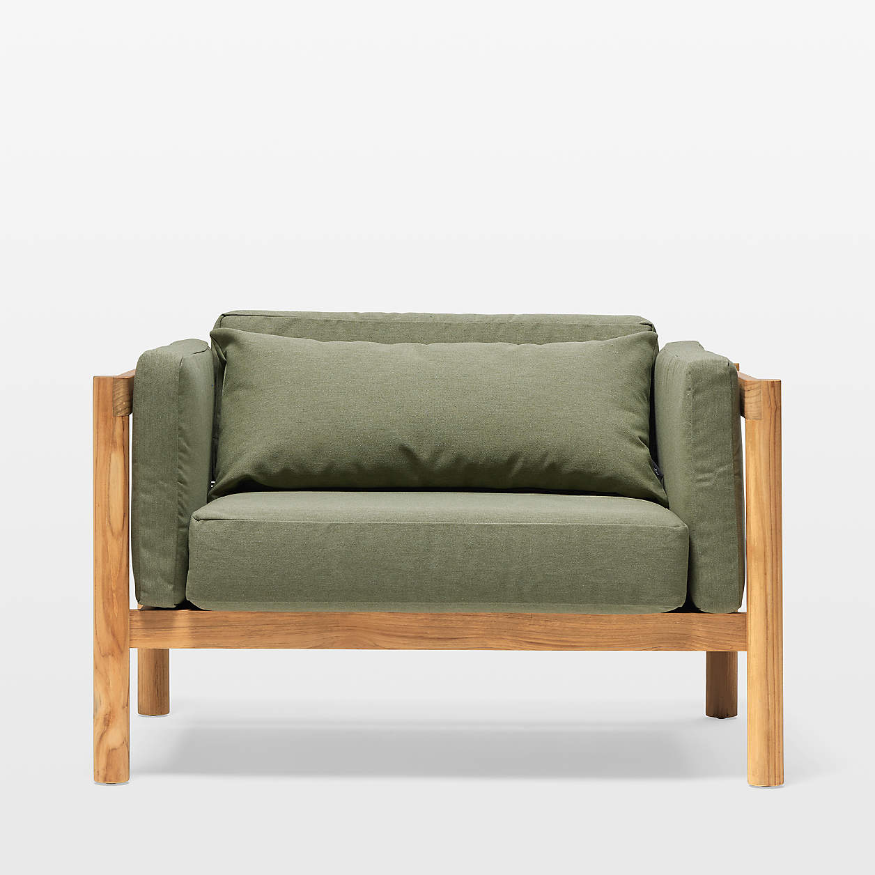 Neighbor Haven Leaf Green Outdoor Chair and a Half + Reviews | Crate ...