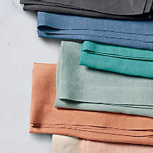 Marin Blue Mist Linen Napkins, Set of 8 | Crate & Barrel