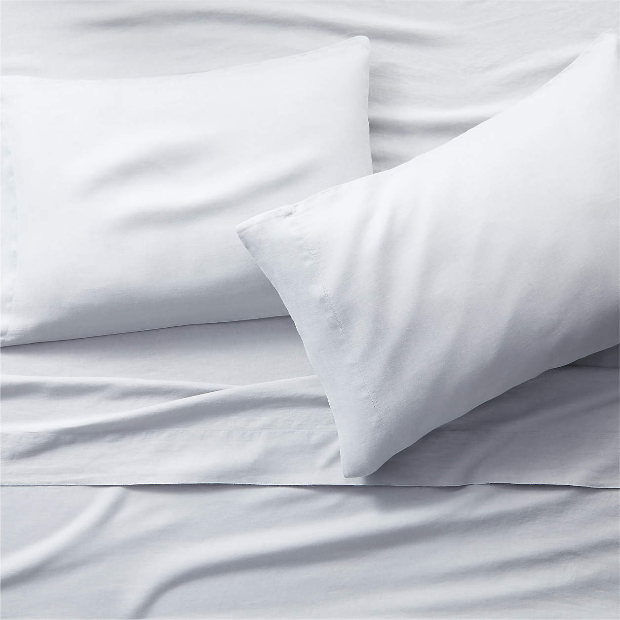 Grey Natural Hemp Fiber Full Bed Sheet Set + Reviews | Crate & Barrel