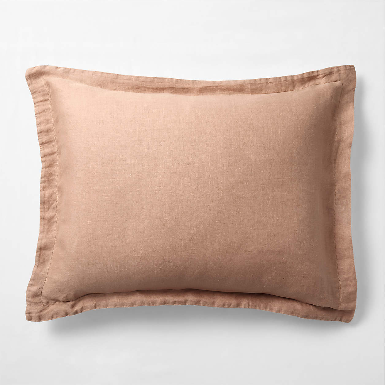 New Natural Hemp Terracotta Standard Bed Pillow Sham + Reviews | Crate ...