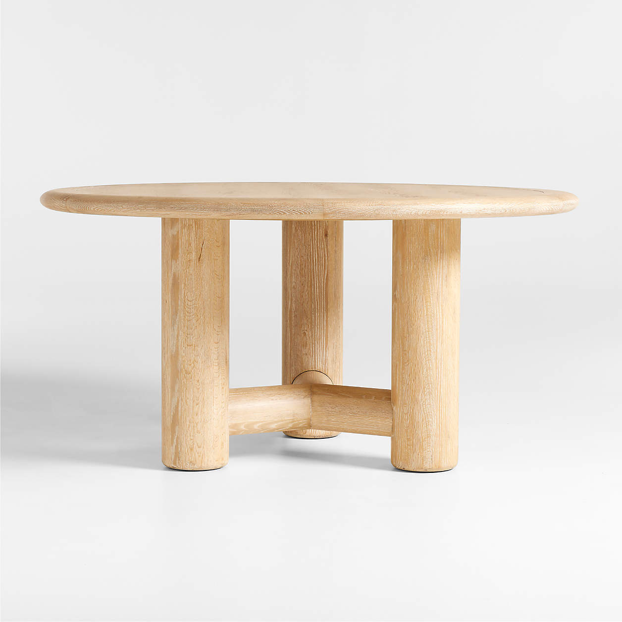 Henrik 60" Natural Oak Wood Round Dining Table + Reviews | Crate & Barrel