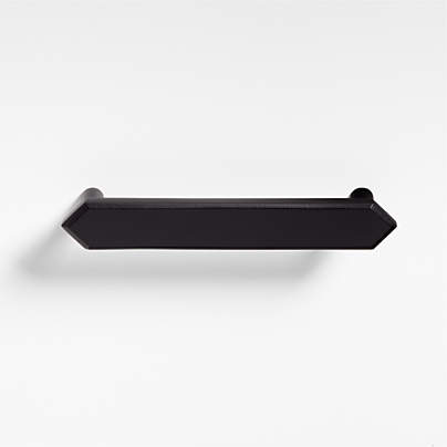 Triangle Matte Black 4" Bar Pull + Reviews | Crate & Barrel